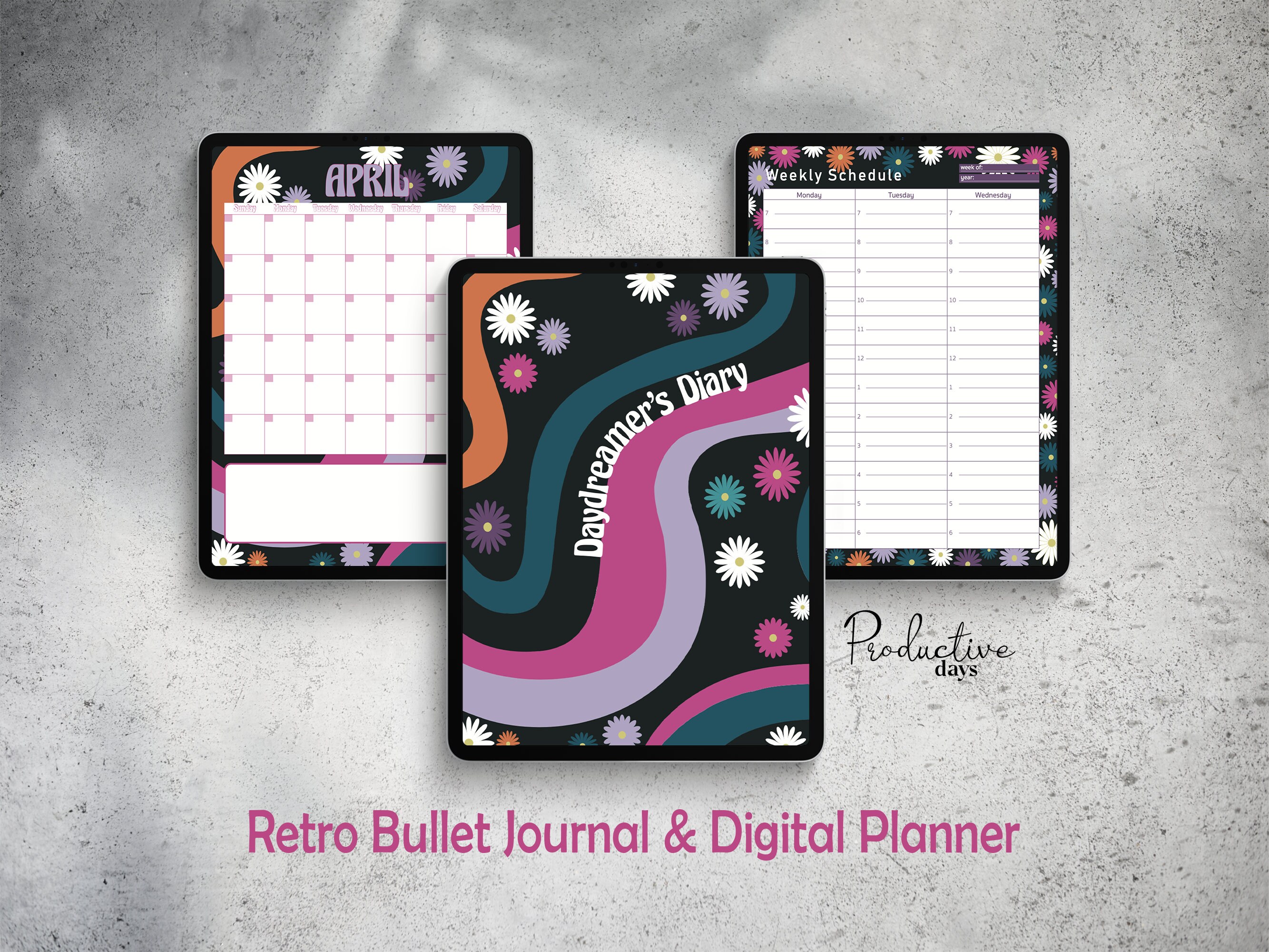Daisy Undated Bullet Journal & Digital Planner Groovy Digital - Etsy
