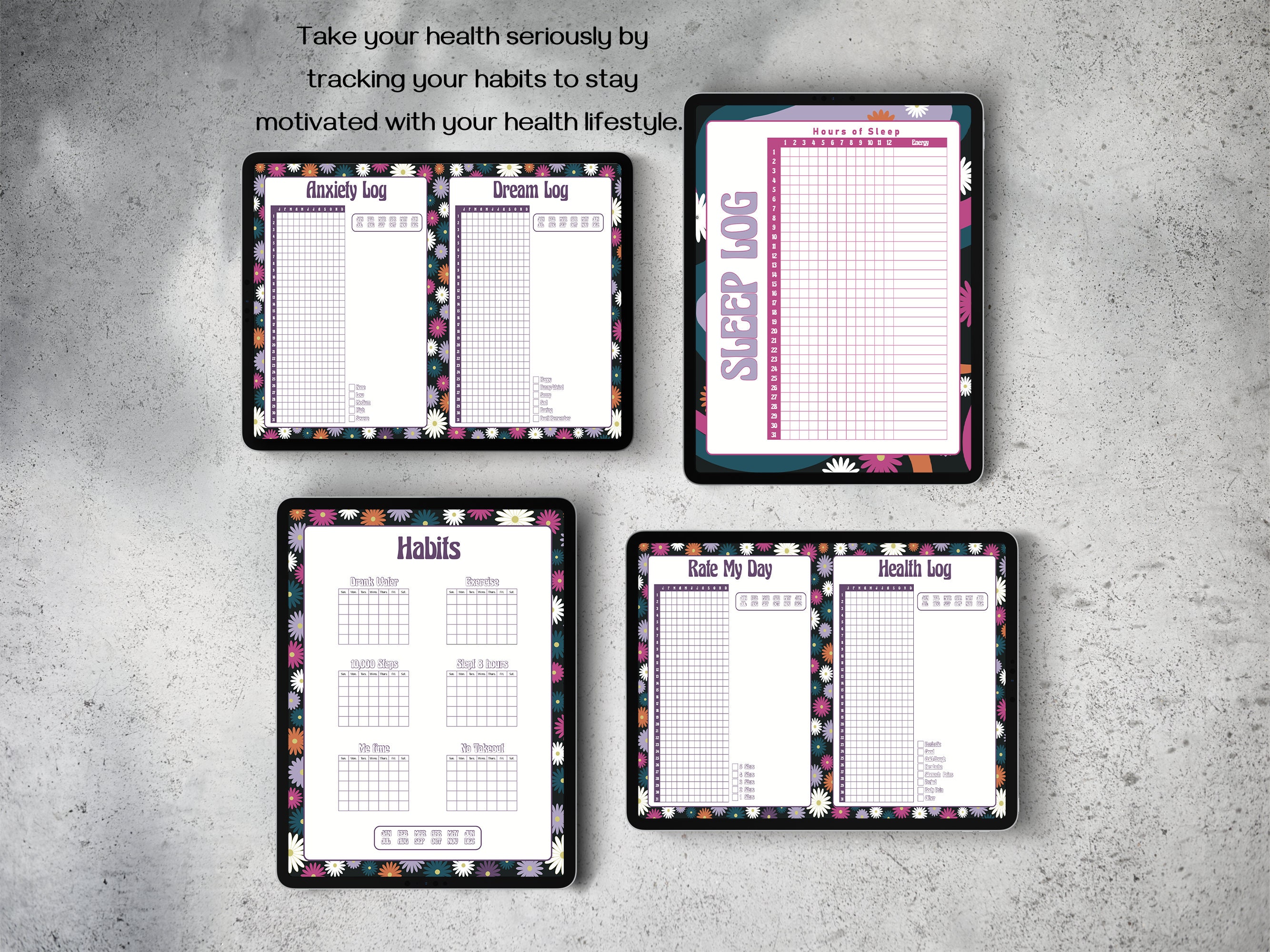 Daisy Undated Bullet Journal & Digital Planner Groovy Digital - Etsy