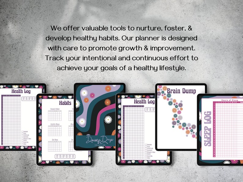 Daisy Undated Bullet Journal & Digital Planner Groovy Digital - Etsy