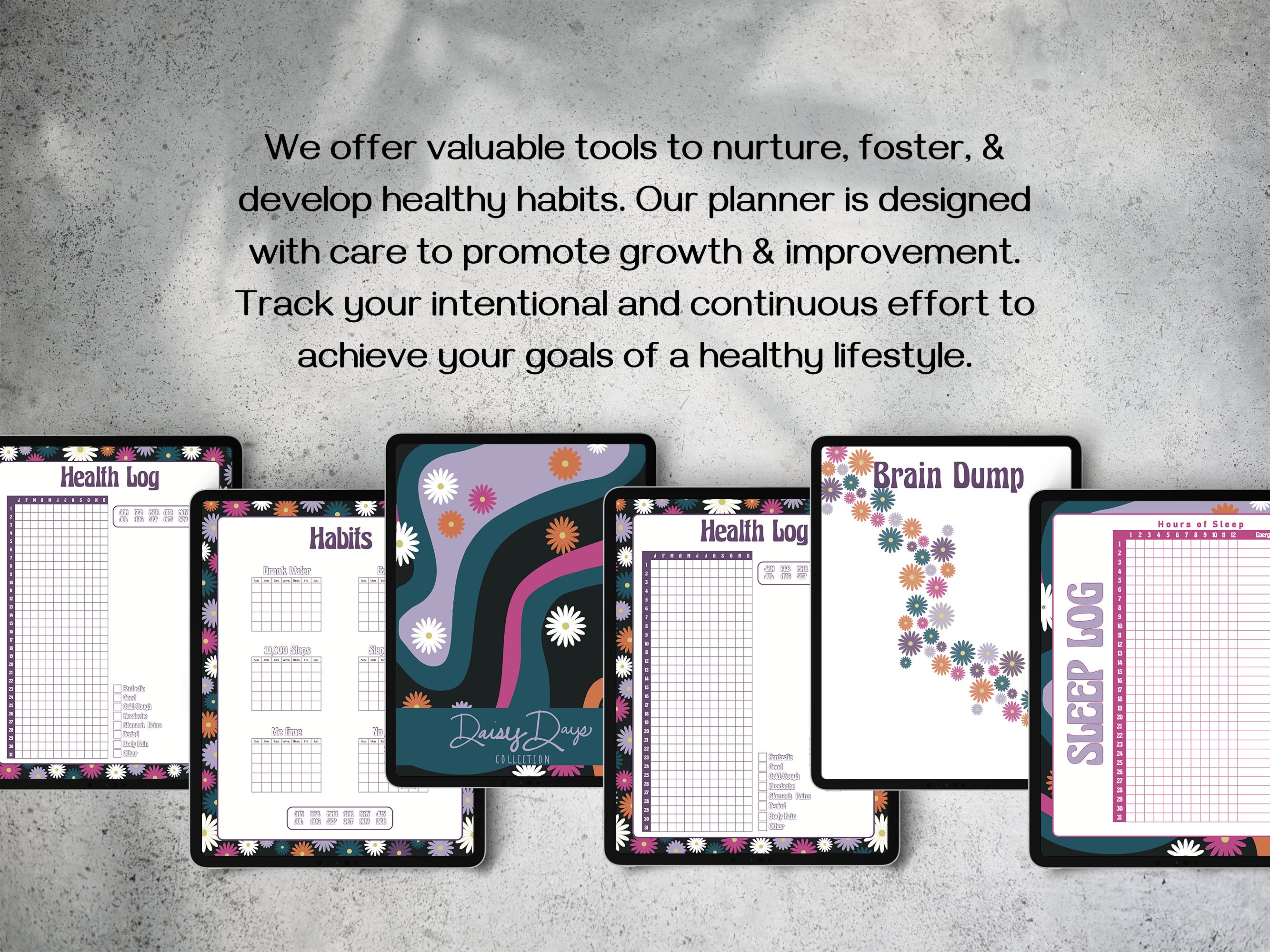 Daisy Undated Bullet Journal & Digital Planner Groovy Digital - Etsy