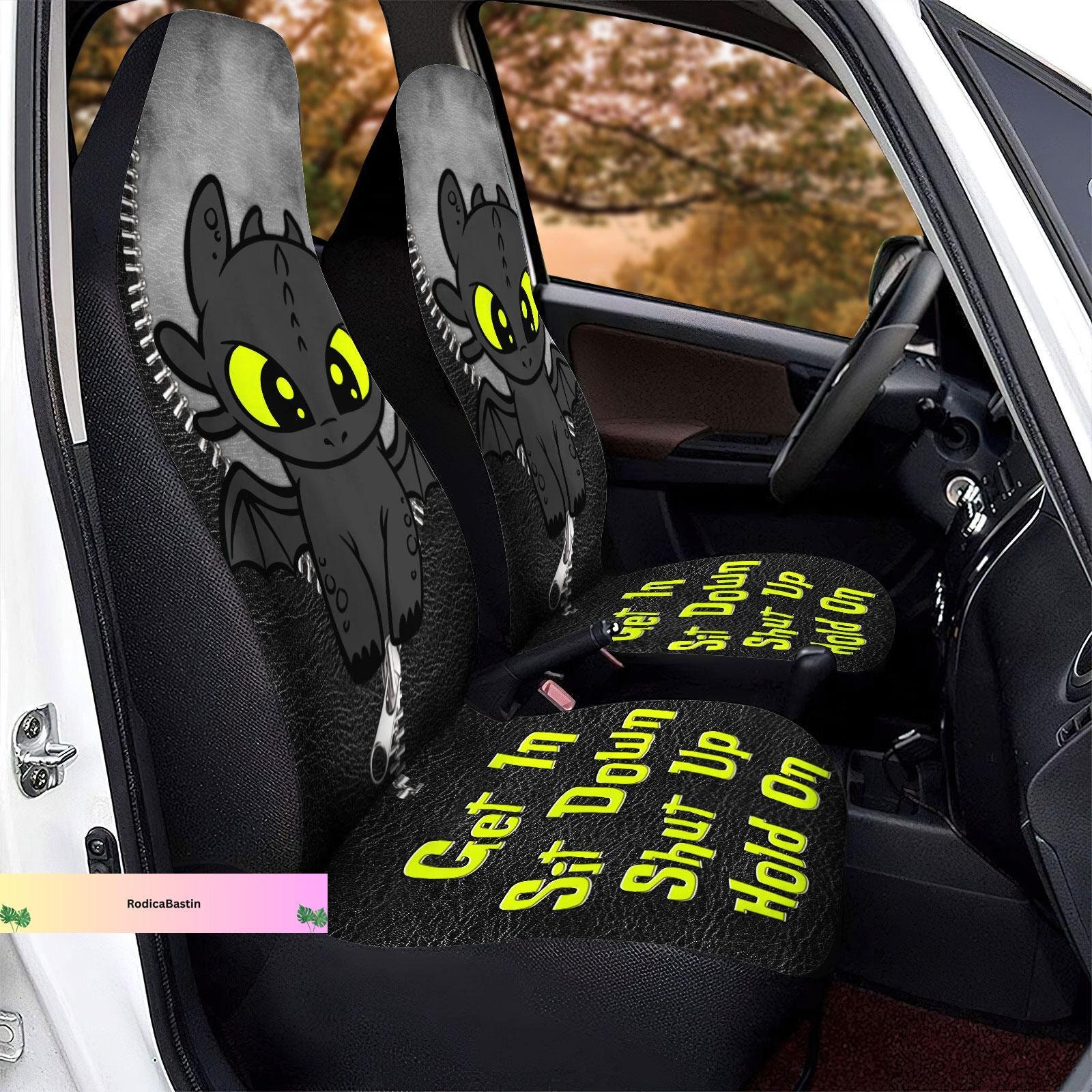 Christmas Toothless Car Seat Cover, Toothless Dragon Seat Covers ...