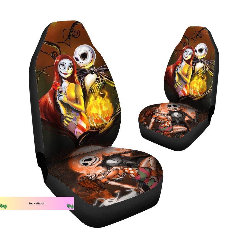 Halloween Jack And Sally Couple Seat Cover, Jack And Sally Couple Seat ...