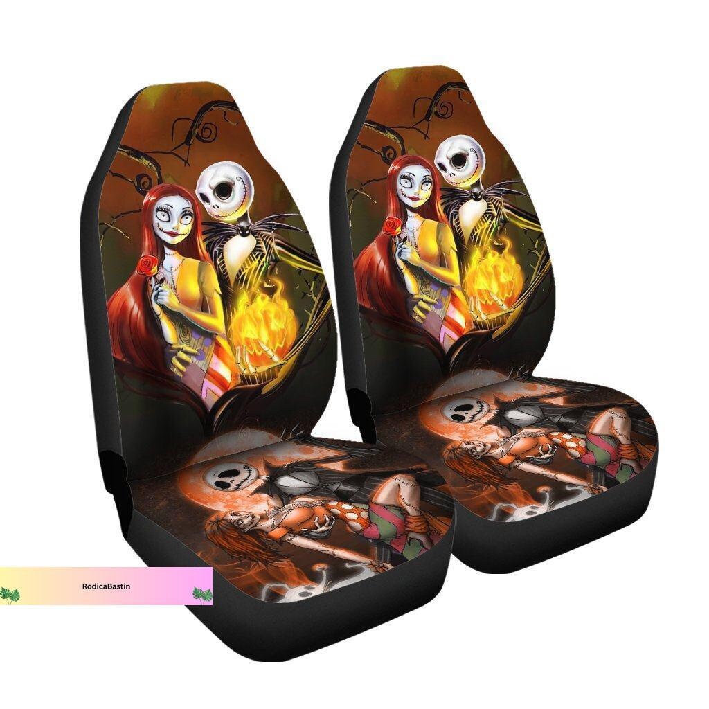 Halloween Jack And Sally Couple Seat Cover, Jack And Sally Couple Seat ...