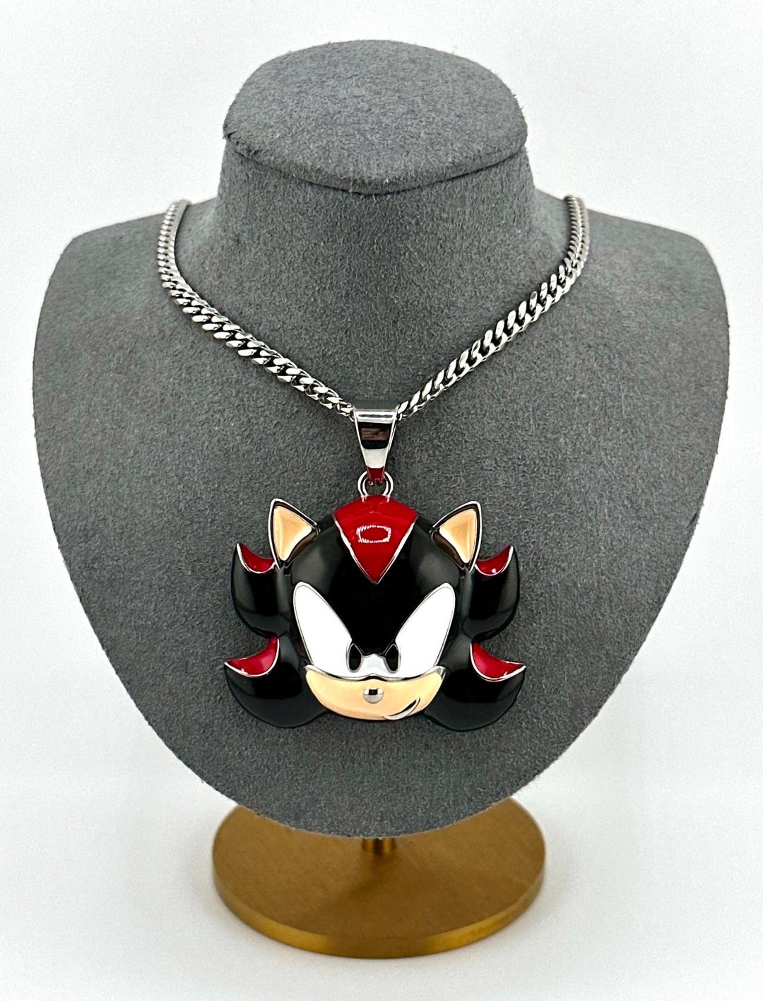 Stainless Steel 3D Sonic's Shadow the Hedgehog Necklace, Character ...