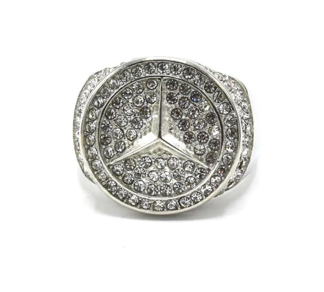 Stainless Steel Mercedes Benz Ring - Etsy