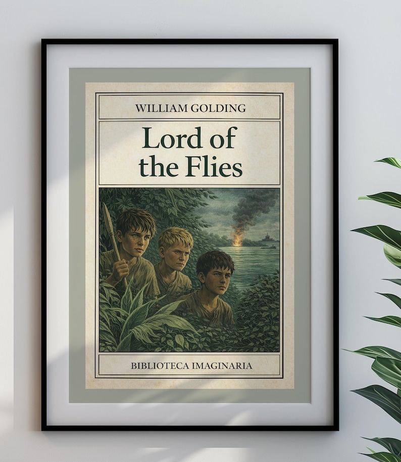 Lord of the Flies Book Cover Art Print, Dark Academia Decor (printable ...