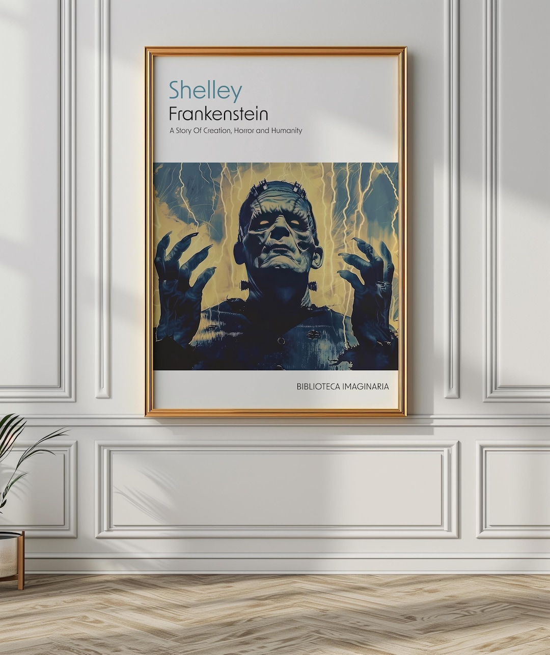 Frankenstein Book Cover Art Print: Mary Shelley Gallery Wall Decor ...