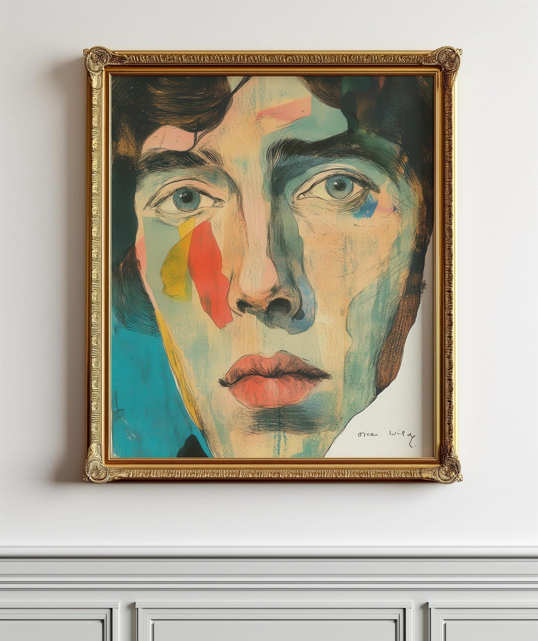 Oscar Wilde Print, Literary Art, Gay Icon, Book Lover Art, Irish ...