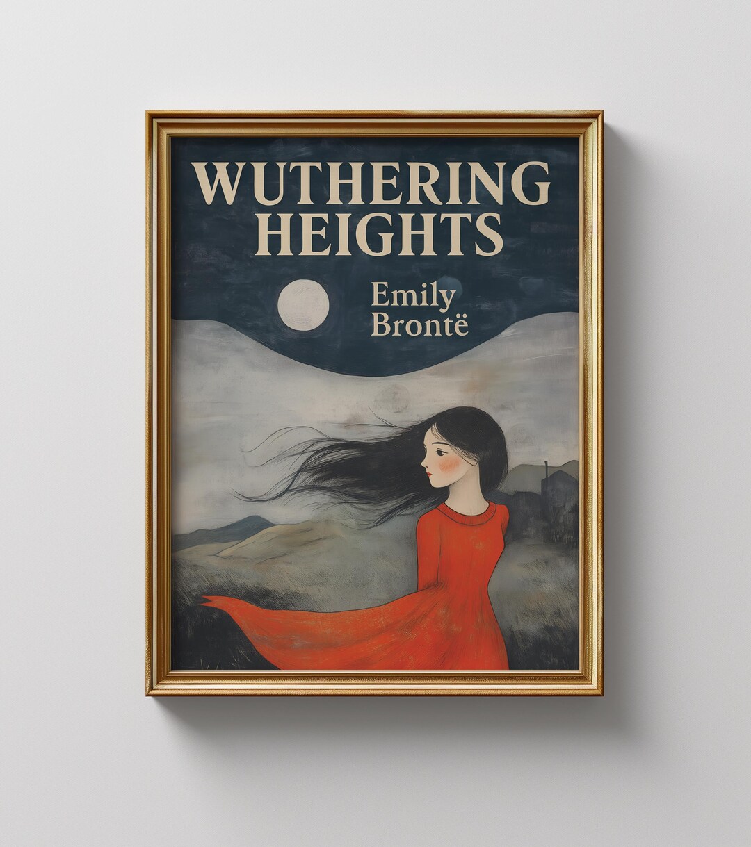 Wuthering Heights Book Cover Art Print: Kate Bush, Gothic Literary ...