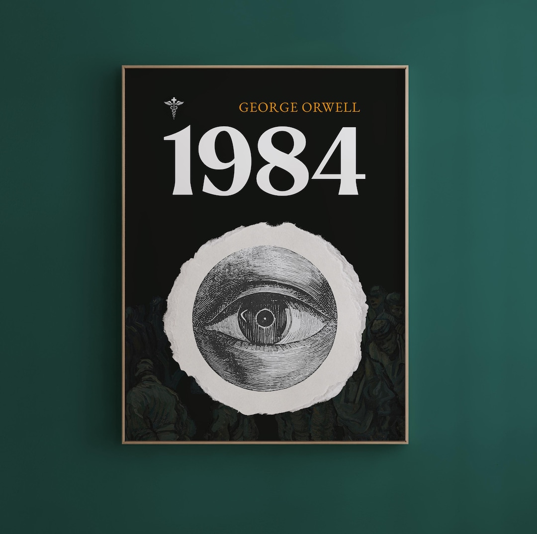 1984 Orwell Book Cover Print – Vintage Dystopian Art (digital Download ...