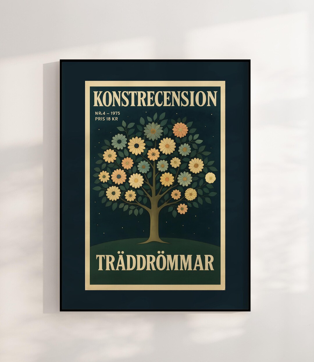 Swedish Retro Art Print: Träddrömmar Tree Dreams (digital Download) - Etsy