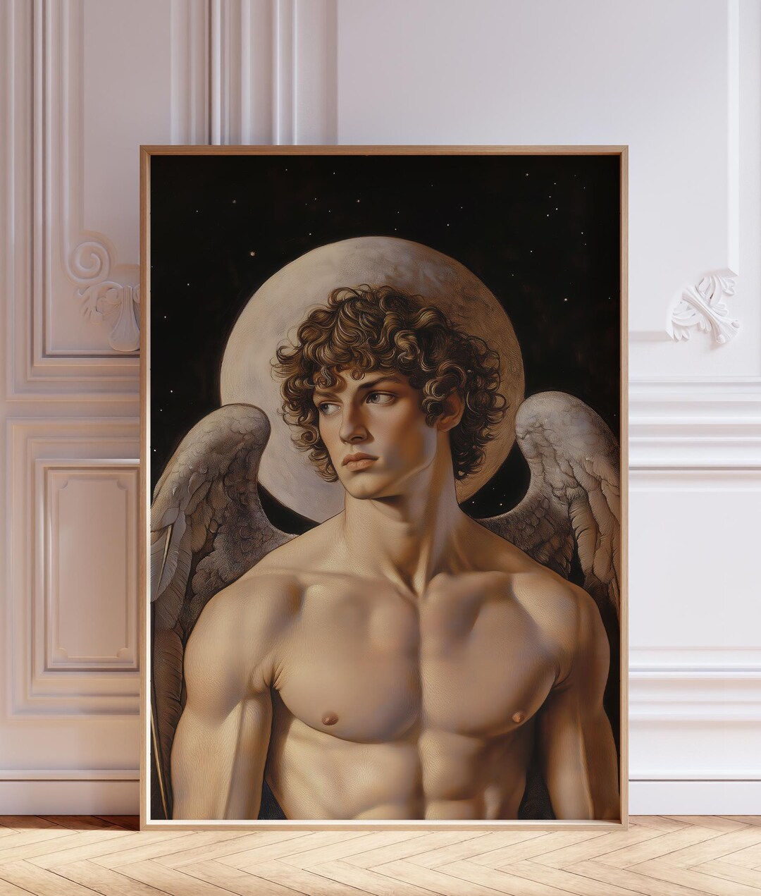 Angel Art, Moon Art, Moon Worship, Male Angel, Romantic Angel Art ...