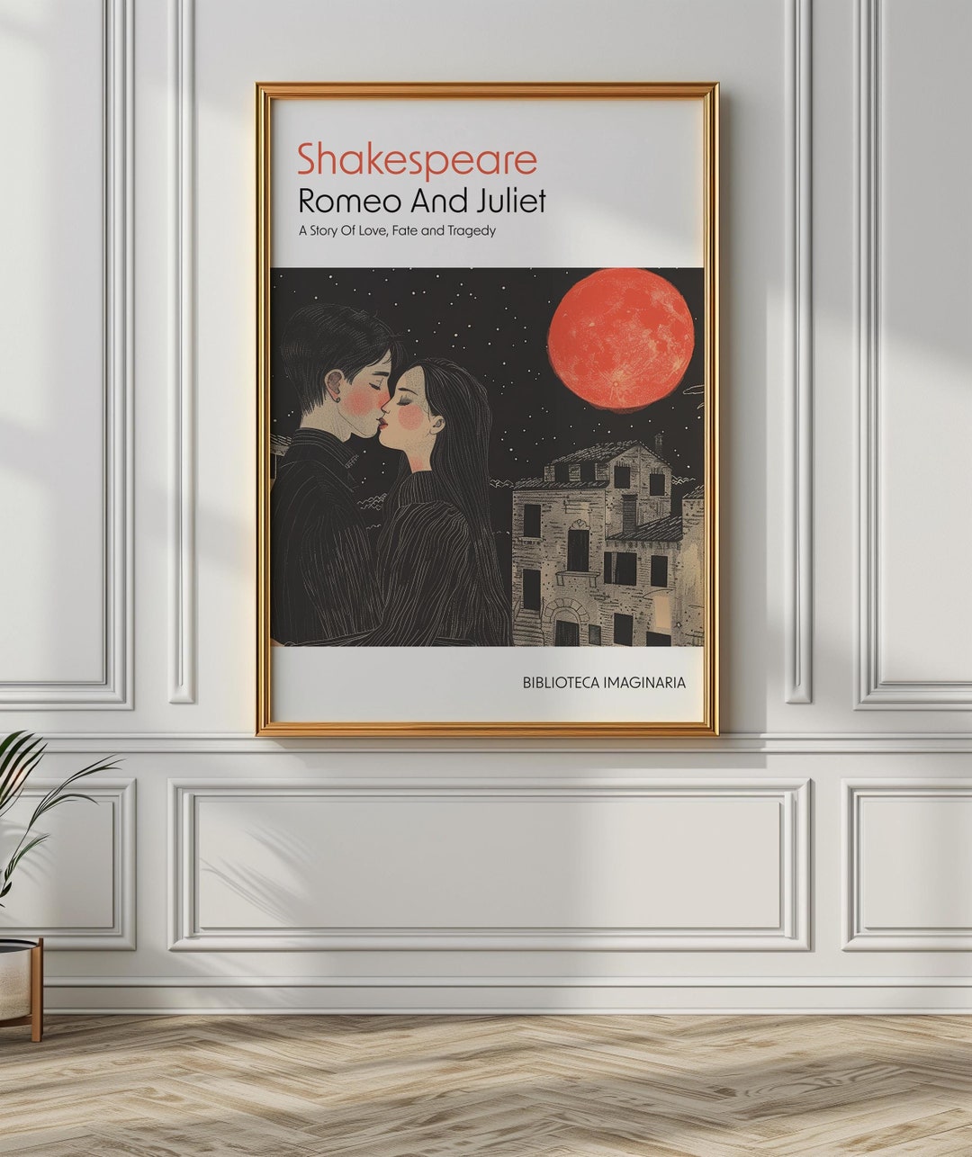 Romeo and Juliet Print: Shakespeare Art, Literary Wall Art (digital ...