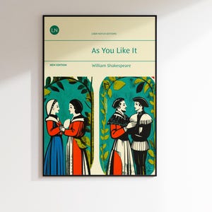As You Like It Art Print: Vintage Shakespeare Book Cover (digital ...