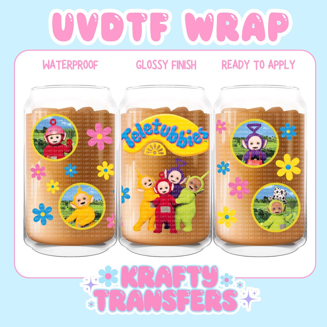 Teletubbies 16 Oz UV DTF Wrap Ready to Apply - Etsy