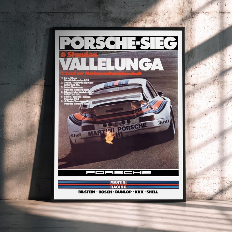 Martini Porsche Poster - Etsy