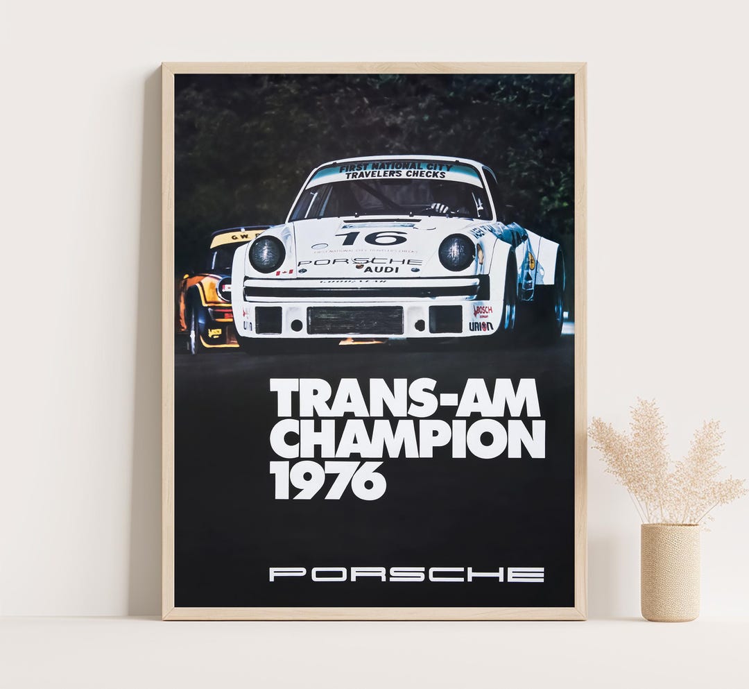 Vintage Porsche 911 Poster: 1976 Trans-am Race Car Print - Etsy