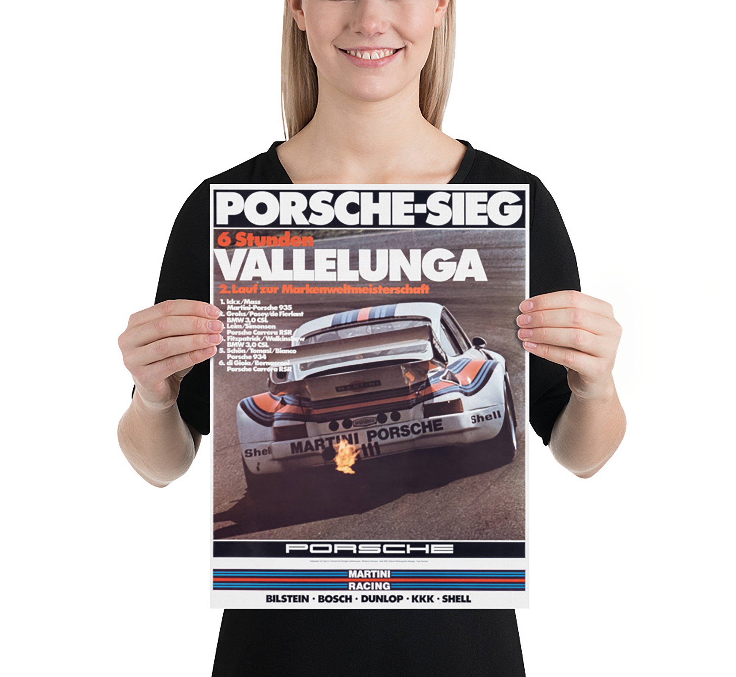 Porsche Martini Racing Advertising Poster Vintage 6 Hours of Vallelunga ...