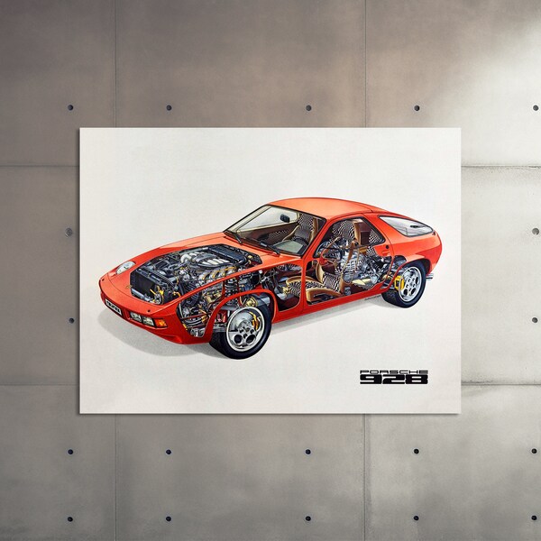 Porsche Poster 928 - Etsy