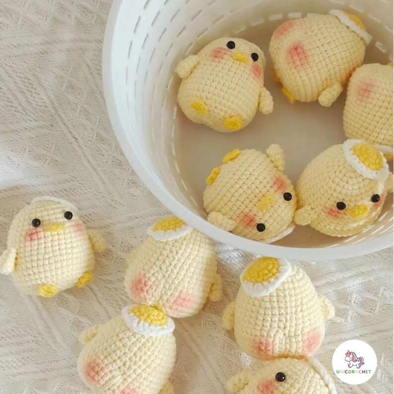 Chick Plushie Amigurumi Pattern Mabel Chicken Crochet - Etsy