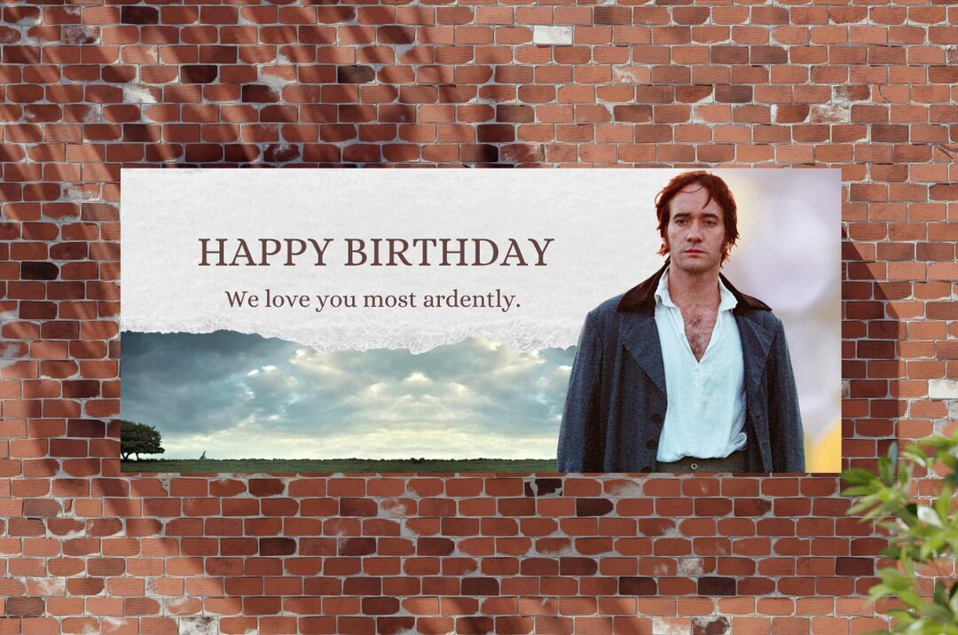Pride and Prejudice (2005) Birthday Banner (2x6 Feet) Digital Banner ...