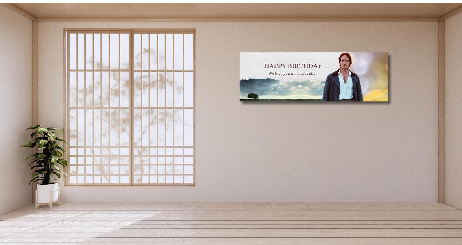 Pride and Prejudice (2005) Birthday Banner (2x6 Feet) Digital Banner ...