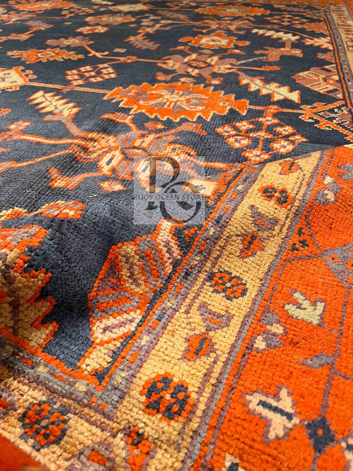 Elegant Oushak Style Peach Color Rug 5x8, 6x9, 8x10, 9x12, 10x14 Ft ...