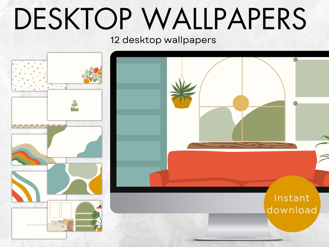 Desktop Wallpaper for Teachers Desktop Organizer Wallpaper - Etsy