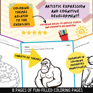 Rainforest Animals Handwriting Exercises With Sentences and Coloring ...
