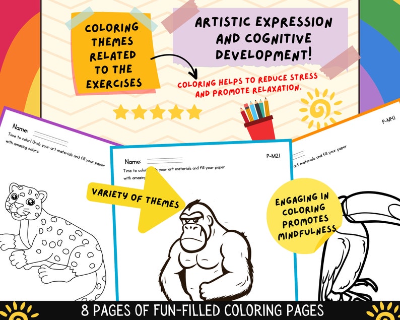 Rainforest Animals Handwriting Exercises With Sentences and Coloring ...