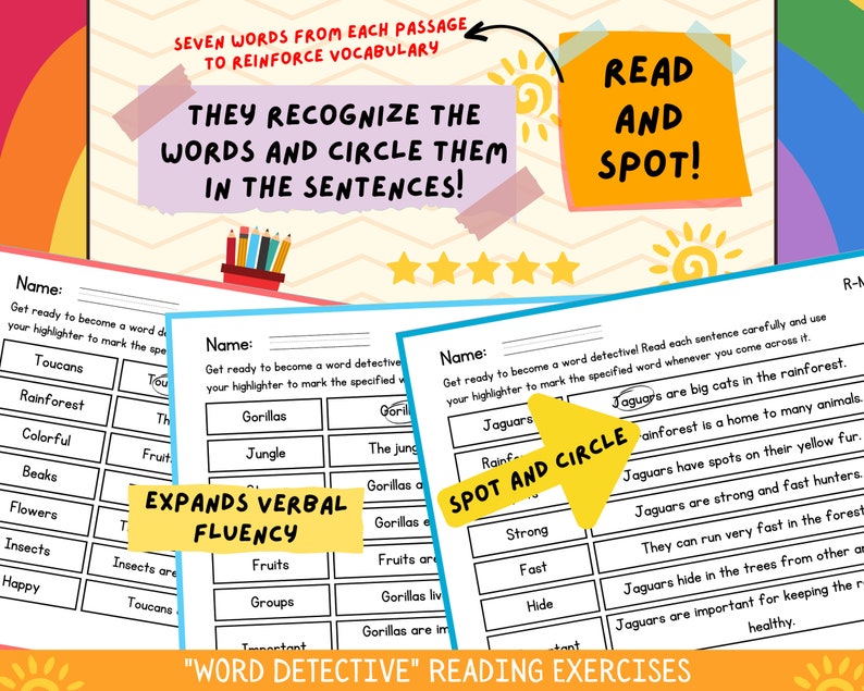 1st Grade Reading Comprehension Worksheets,rainforest Animals,printable ...