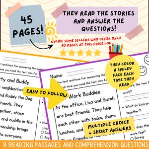 1st Grade Reading Comprehension Worksheets About Friendship,printable ...