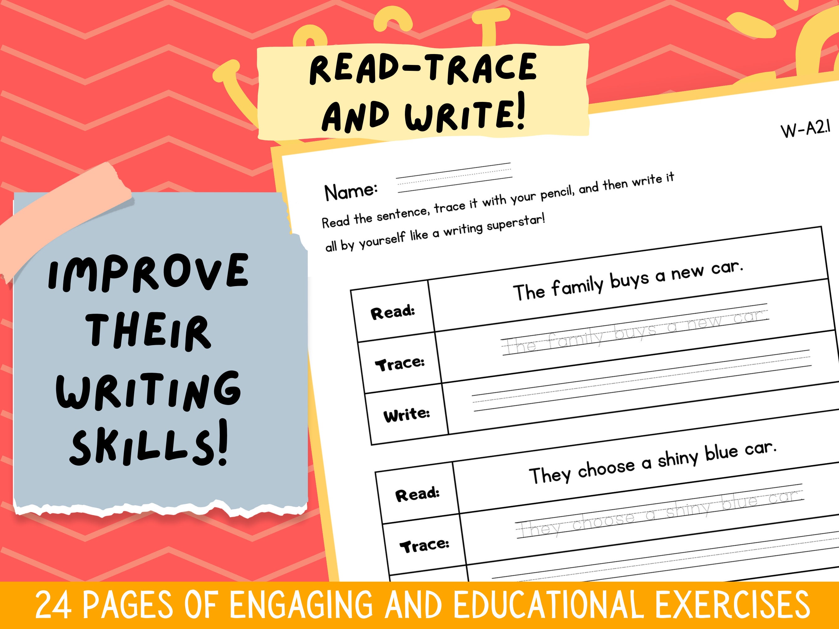 1st Grade Writing Exercises, Handwriting Pracitce,learn to Write ...