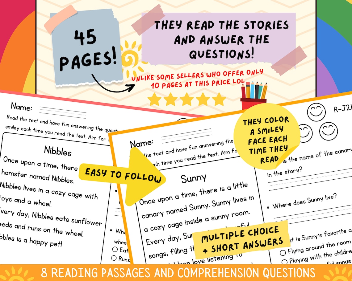 1st Grade Reading Comprehension Worksheets,printable Classroom ...