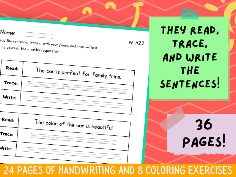 1st Grade Writing Exercises, Handwriting Pracitce,learn to Write ...
