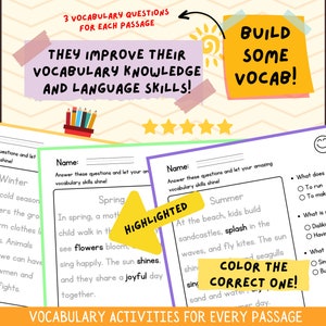 1st Grade Reading Comprehension Worksheets Seasons,printable Classroom ...