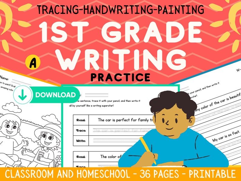 1st Grade Writing Exercises, Handwriting Pracitce,learn to Write ...