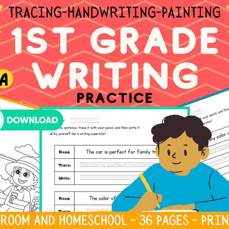 First Grade Writing Worksheet - Etsy