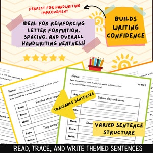 Rainforest Animals Handwriting Exercises With Sentences and Coloring ...