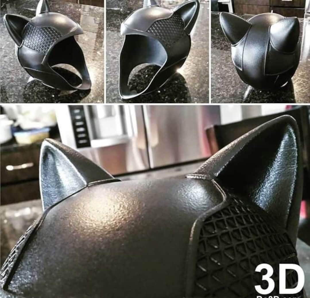 Catwoman Arkham Knight Helmet and Goggles High Quality 3D Printer File ...