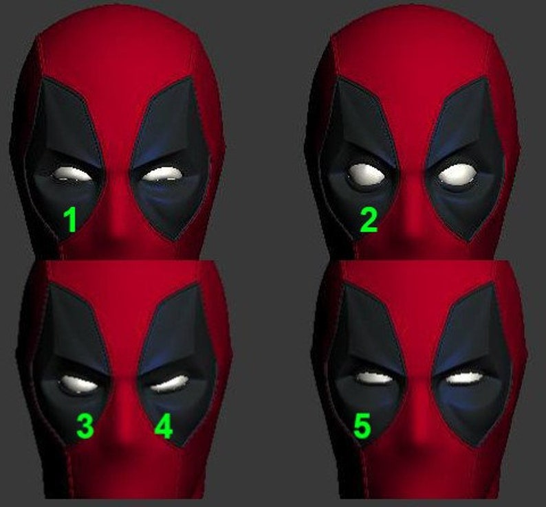 Deadpool Face shell casco Archivos de impresora 3D de alta calidad ...