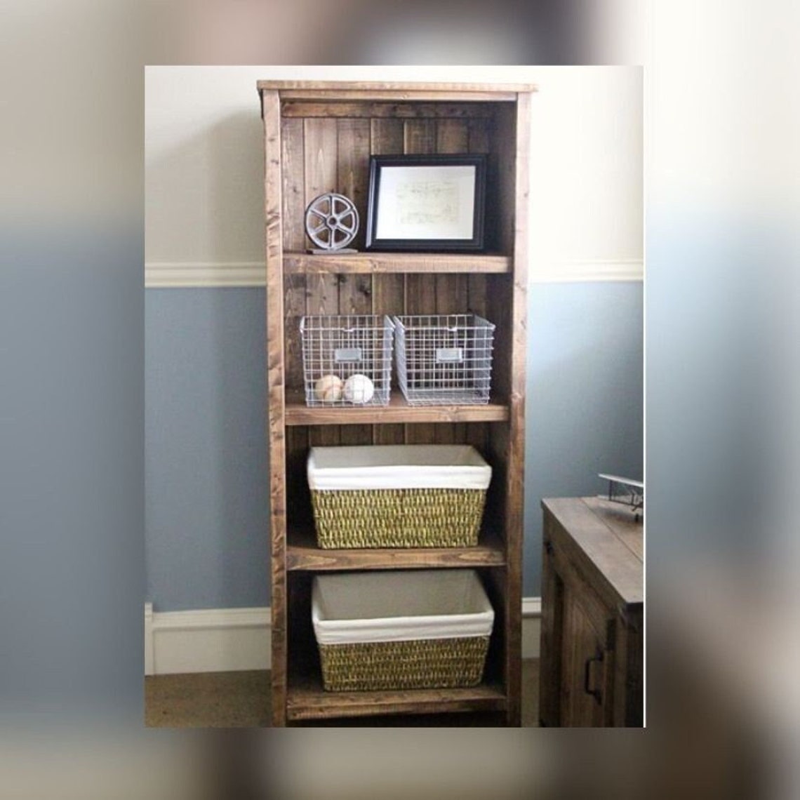 DIY Rustic Bookshelf Plans - Etsy