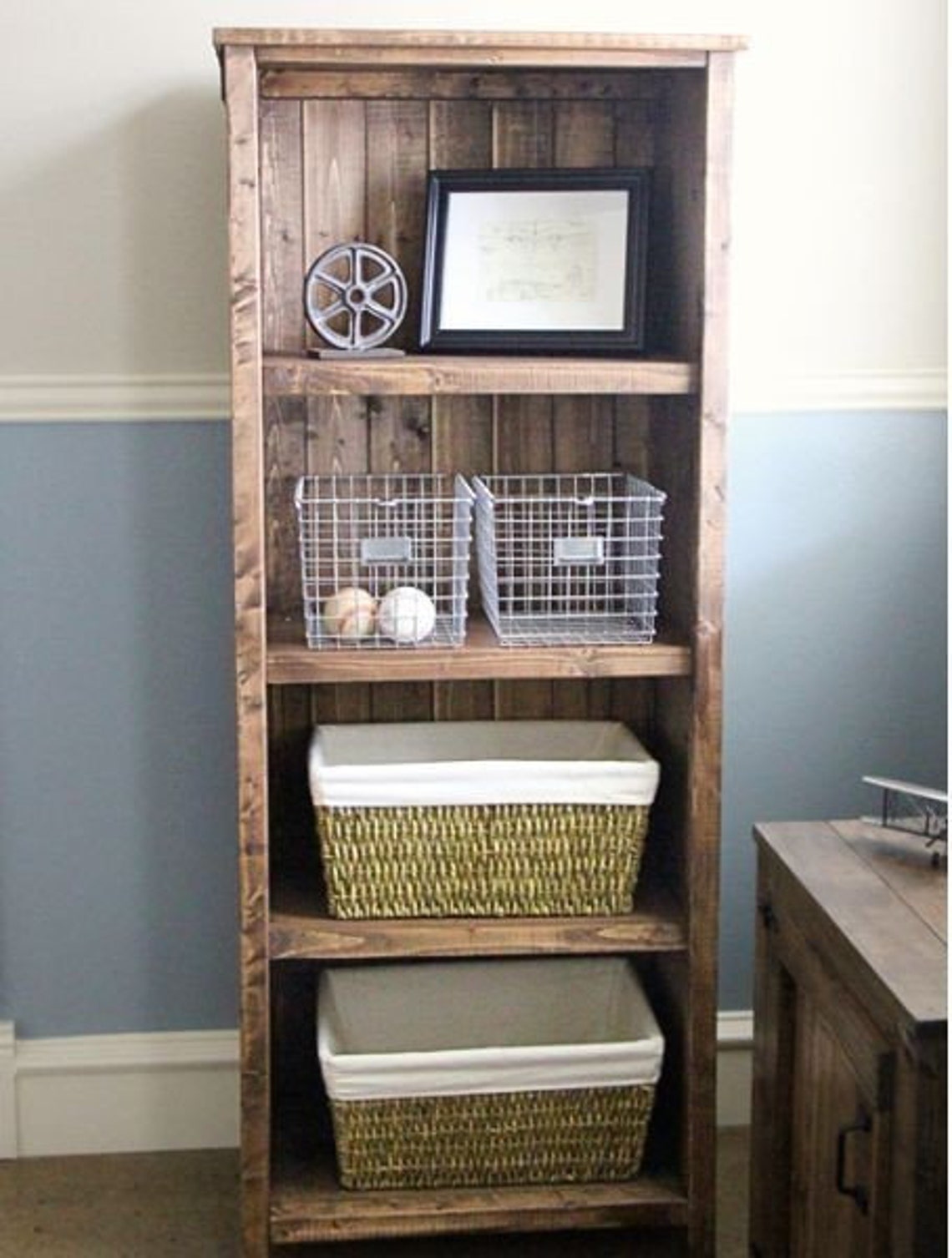 DIY Rustic Bookshelf Plans - Etsy