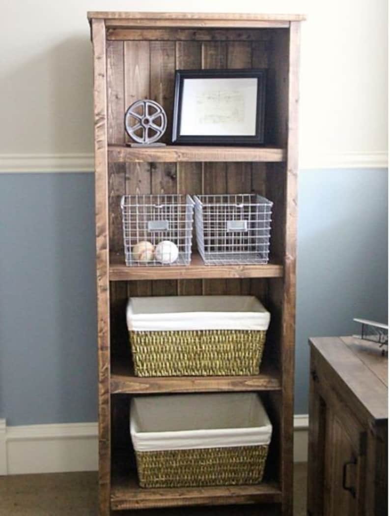 DIY Rustic Bookshelf Plans - Etsy