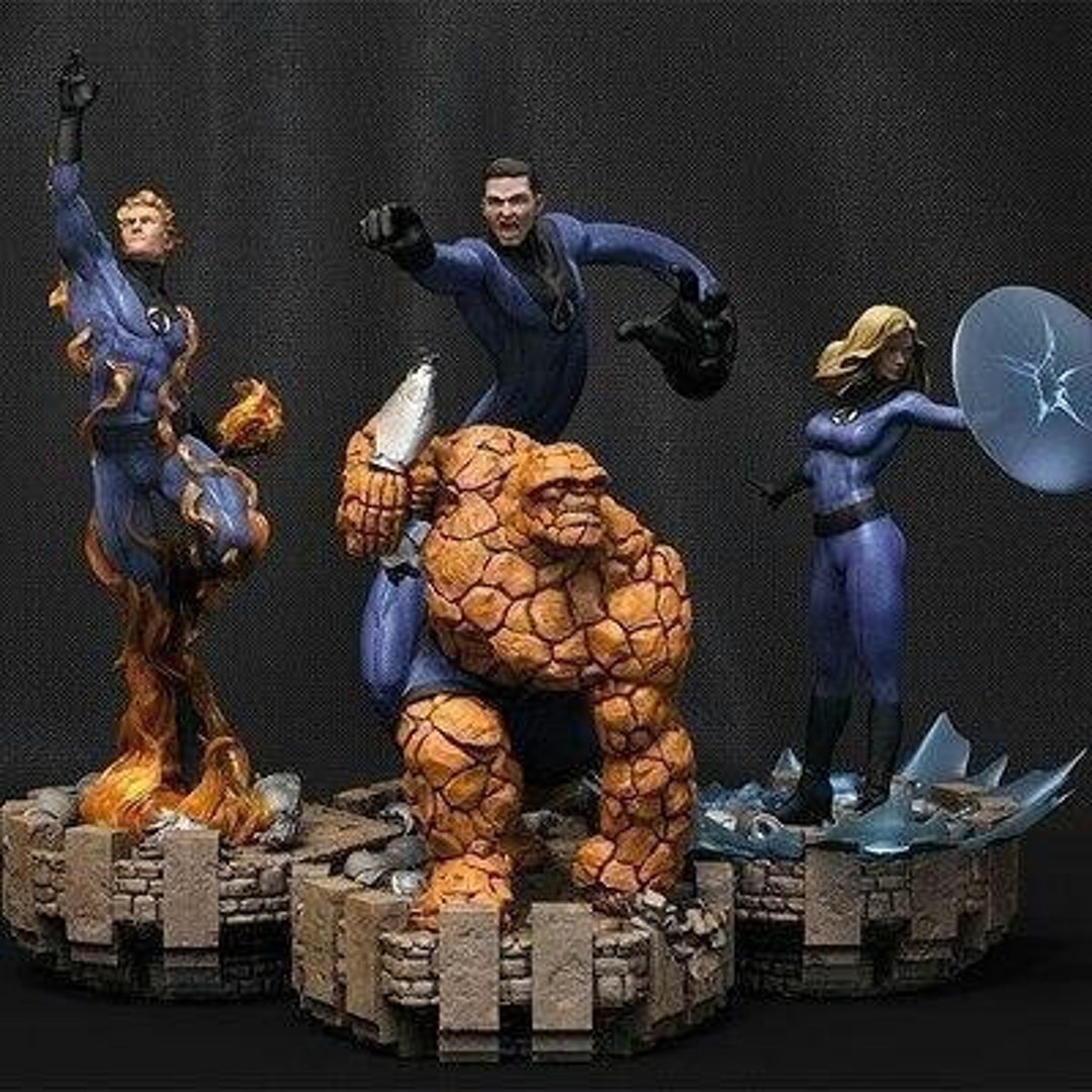 Fantastic Four Statue High Quality 3D Printer Files 3D STL Model Print ...