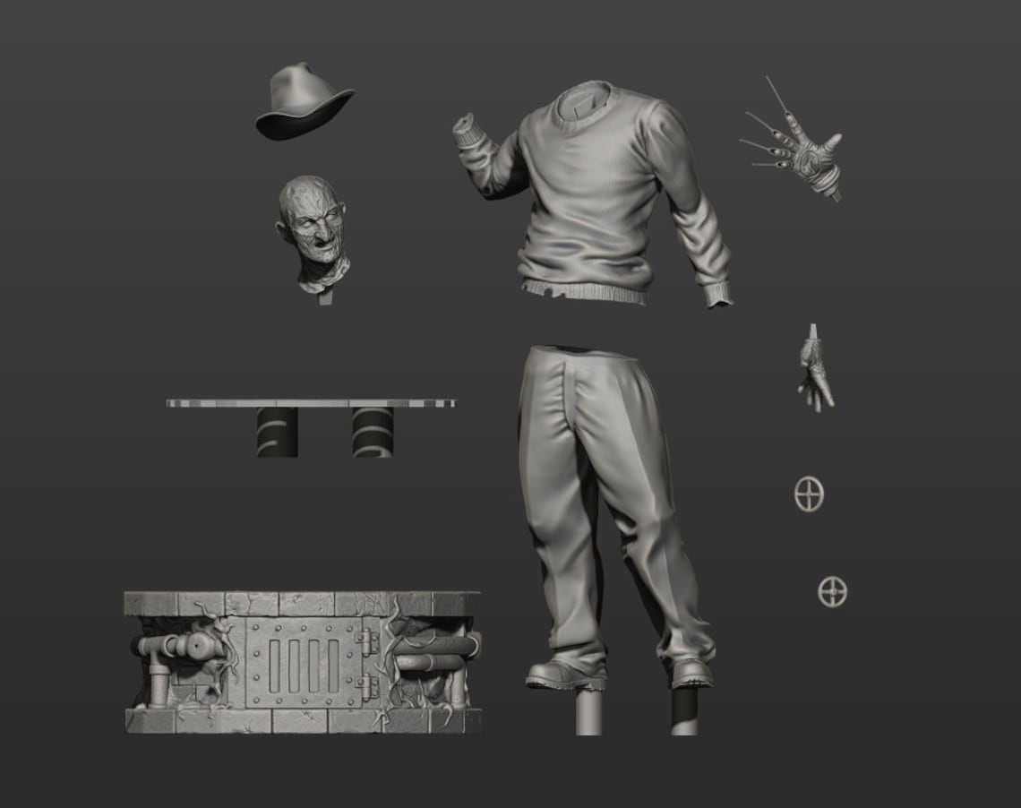 Freddy Krueger Figure Stl High Quality 3D Printer Files 3D STL Model ...