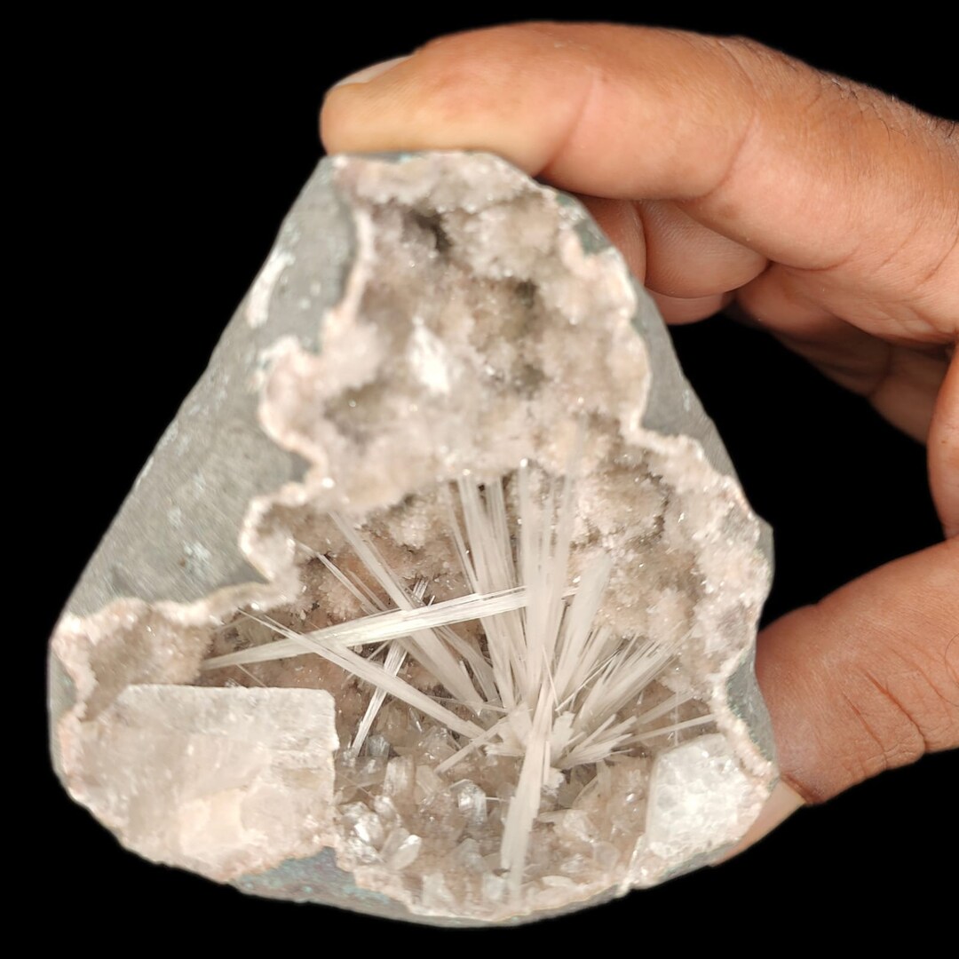 Scolecite Crystal & Stilbite Crystal Geode Mineral #SP 1 - Etsy