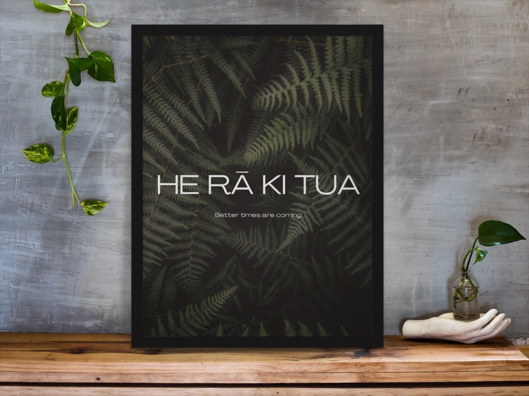 Maori Whakatauki Digital Print New Zealand Maori Fern Minimal Decor ...