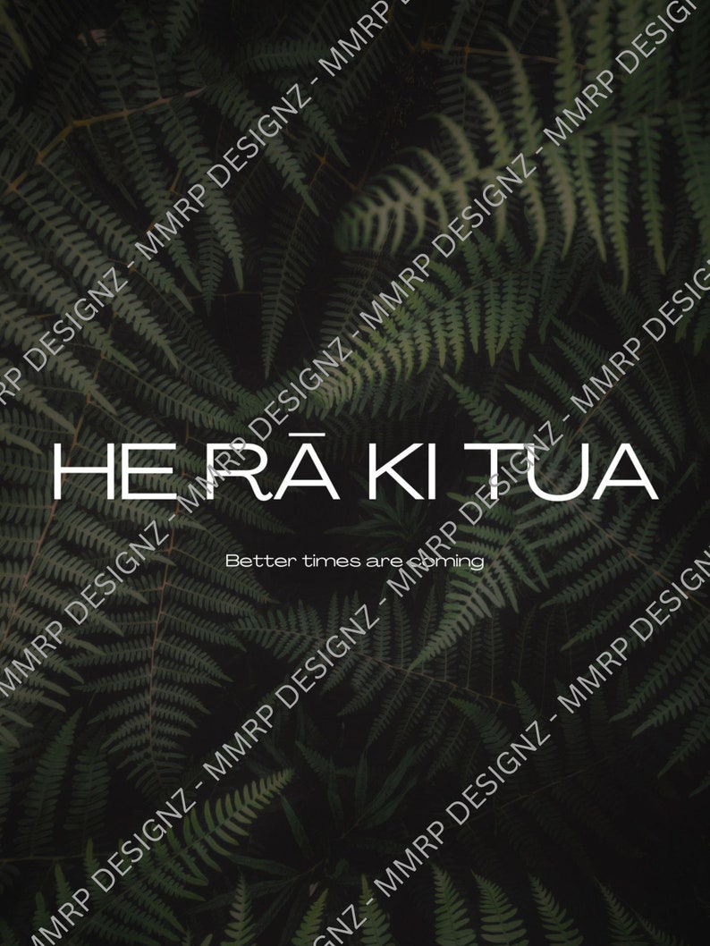 Maori Whakatauki Digital Print New Zealand Maori Fern Minimal Decor ...