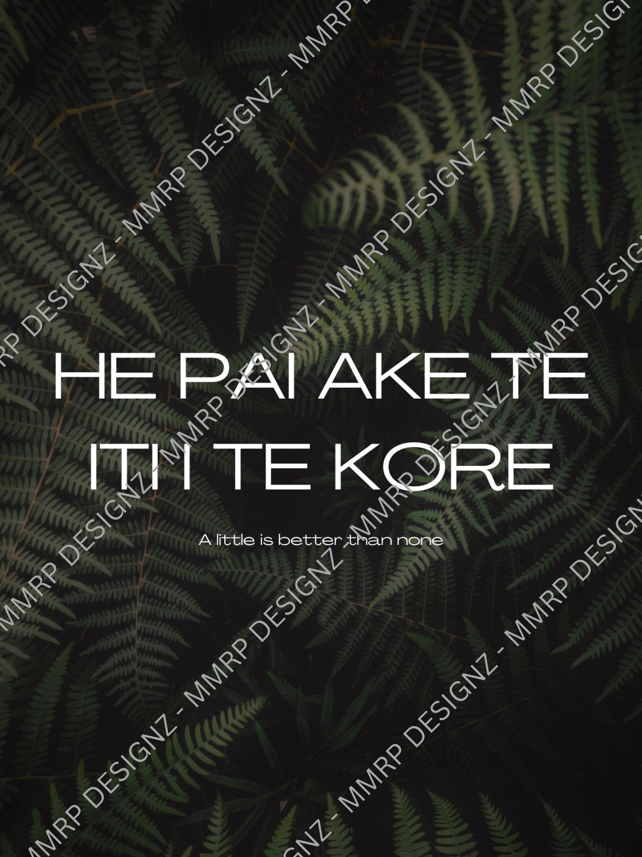 Maori Whakatauki Digital Print New Zealand Maori Fern Minimal Decor ...